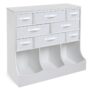 Storage Station with Eight Baskets and Three Bins - White - Badger Basket