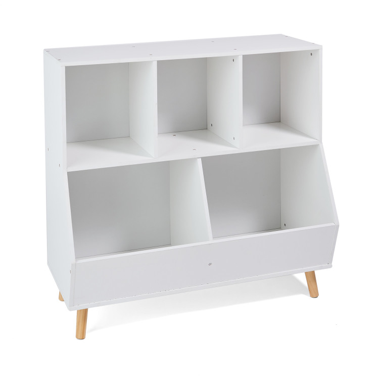 5-Bin Storage Cubby with Feet - White - Badger Basket